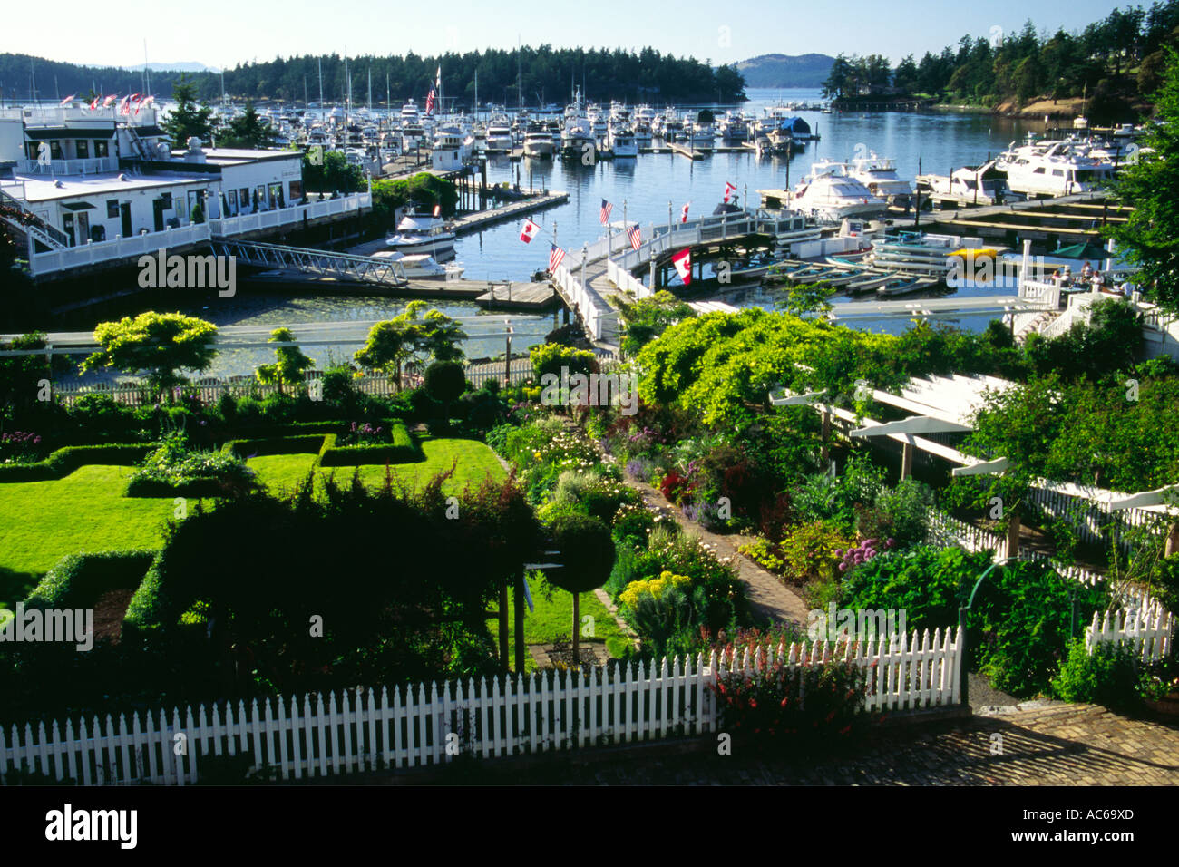 Roche Harbor marina San Juan Islands Washington Pacific Northwest USA ...