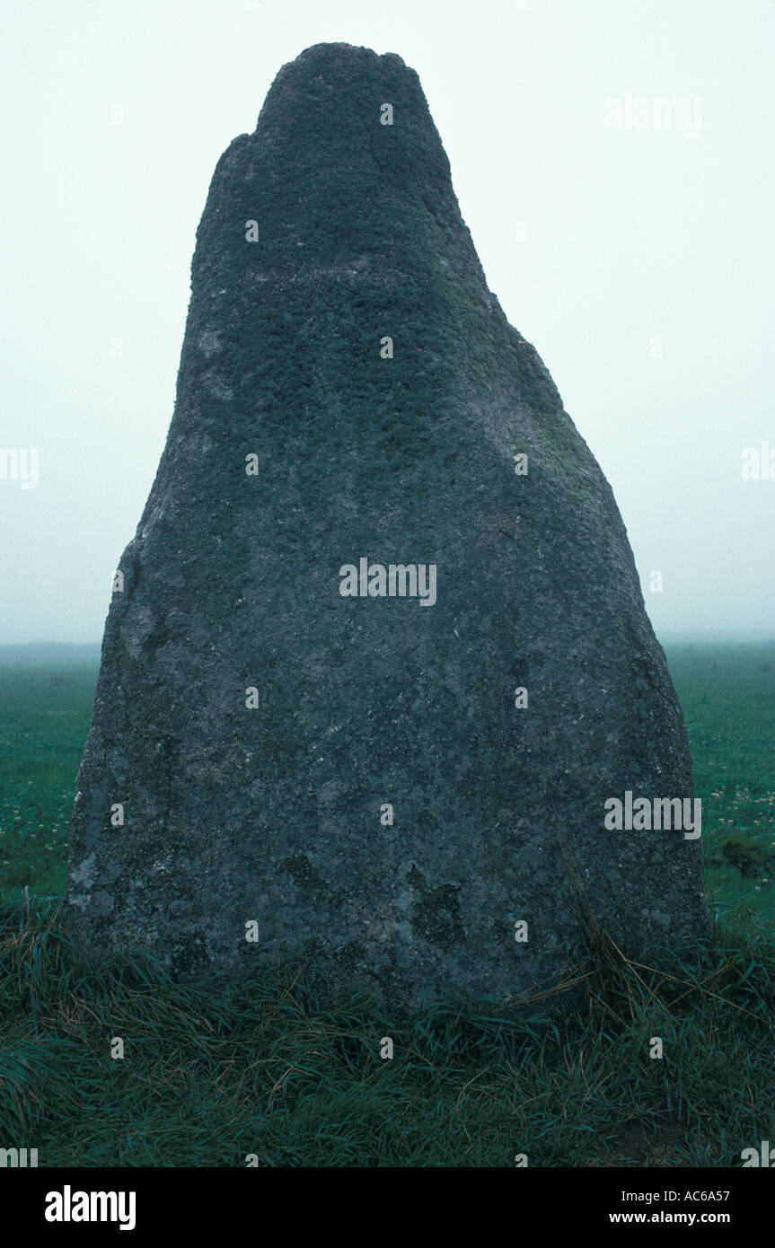 The Blind Fiddler standing stone, a megalithic monument Nr Penzance ...