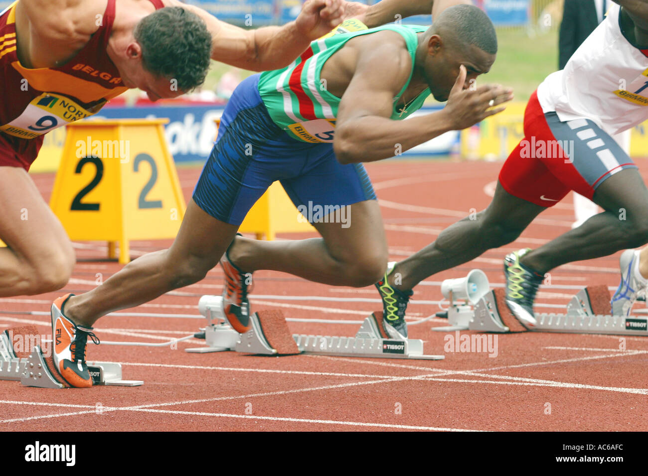 100 metres race hi-res stock photography and images - Alamy