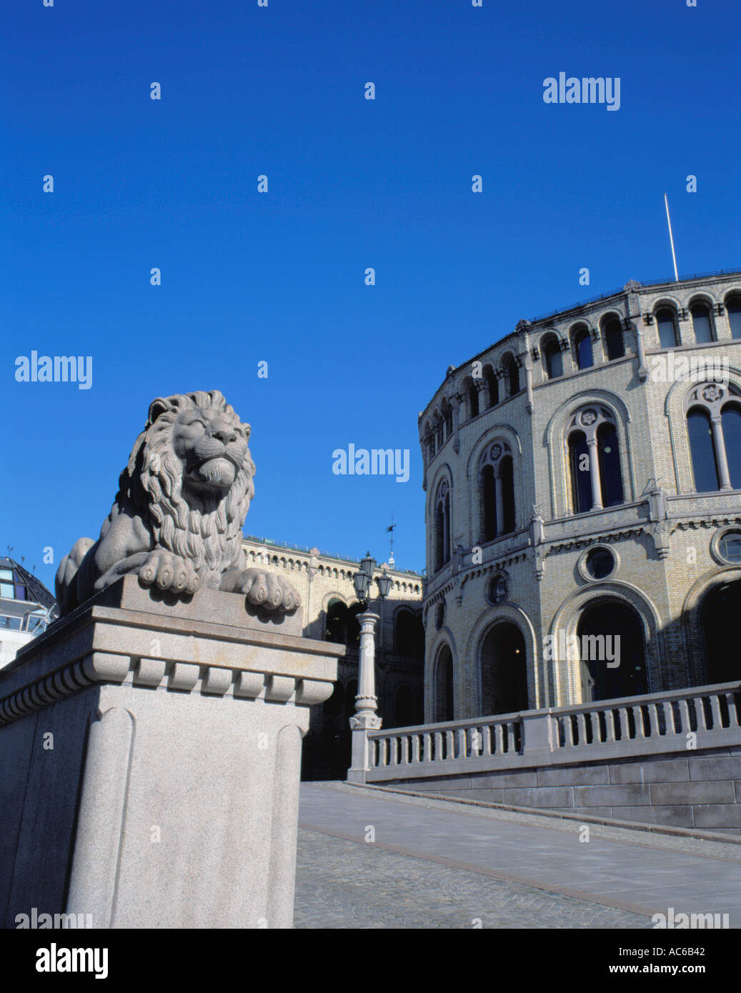 The Storting ( Parliament Building ), from Stortings Gata, Oslo, Norway ...