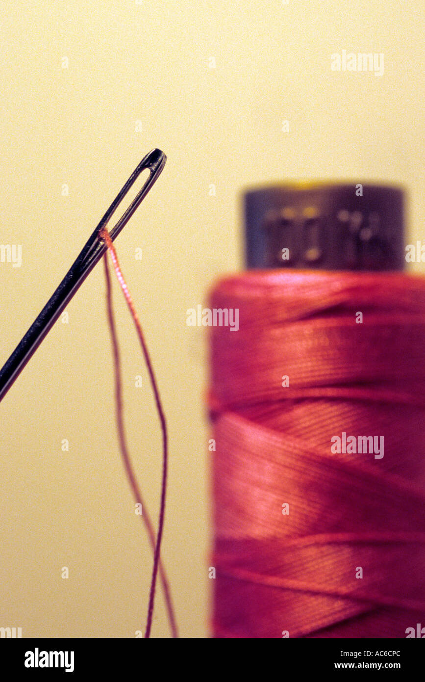needle thread and spool Stock Photo - Alamy