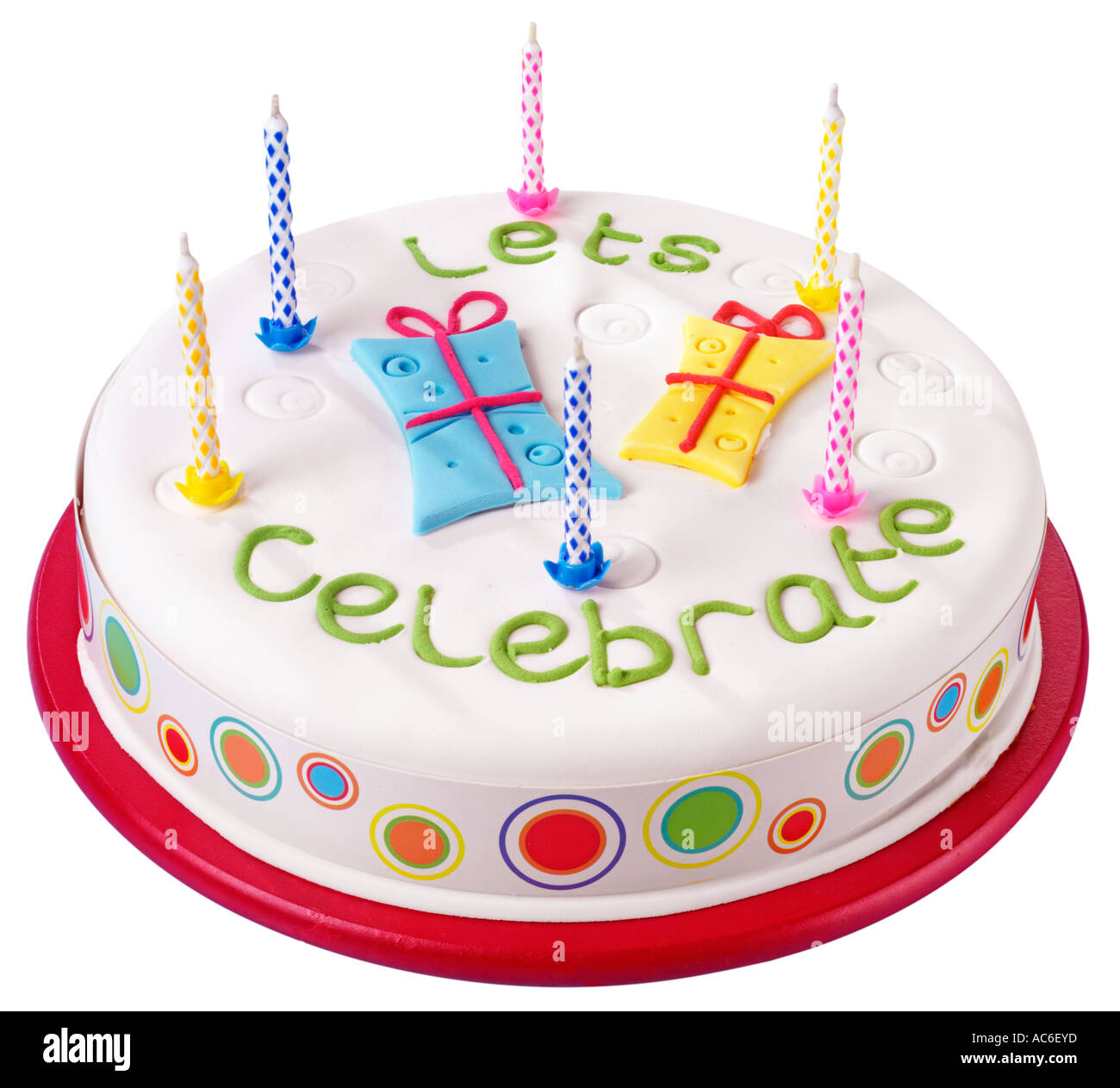 CELEBRATION CAKE CUT OUT Stock Photo - Alamy