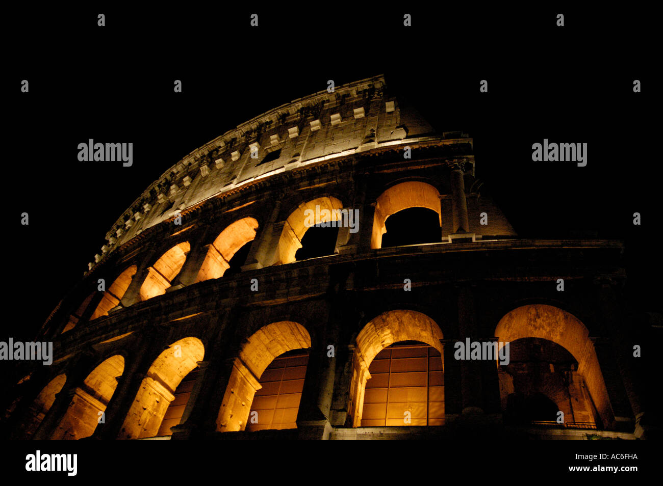 The Colosseum at Night Stock Photo - Alamy