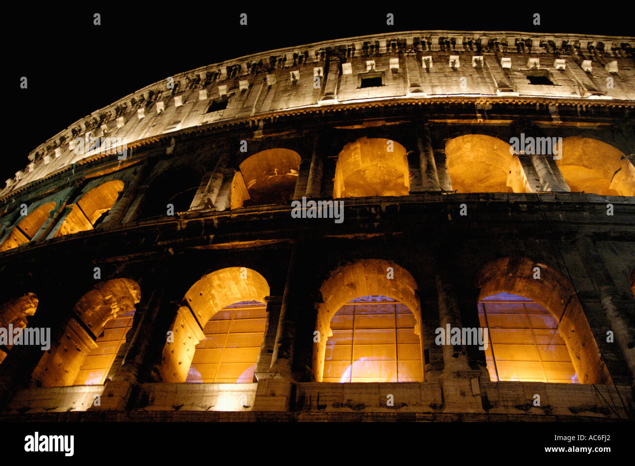 The Colosseum at Night Stock Photo - Alamy