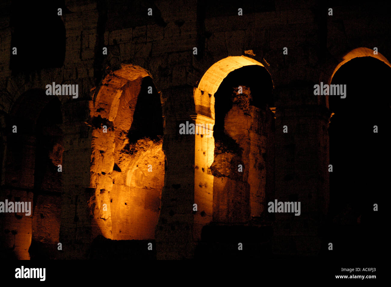 The Colosseum at Night Stock Photo - Alamy