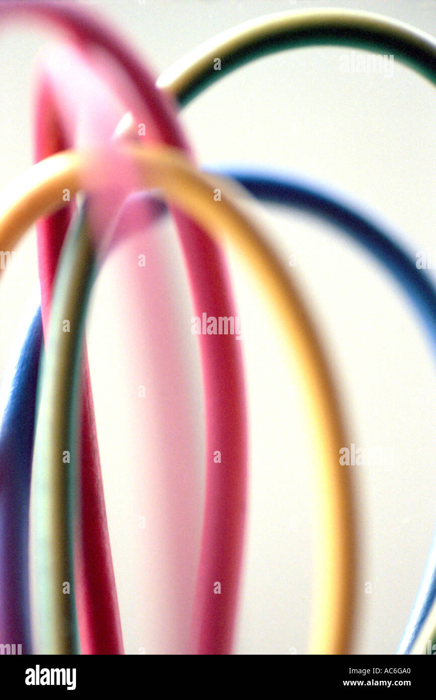 COLORFUL COMPUTER WIRES Stock Photo - Alamy