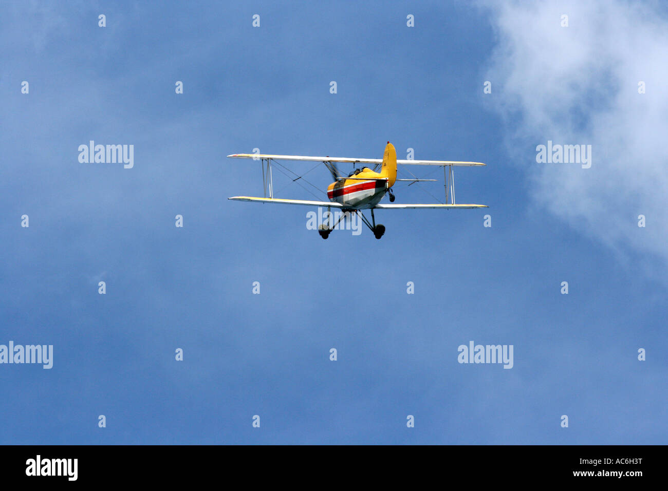 Red yellow biplane hi-res stock photography and images - Alamy