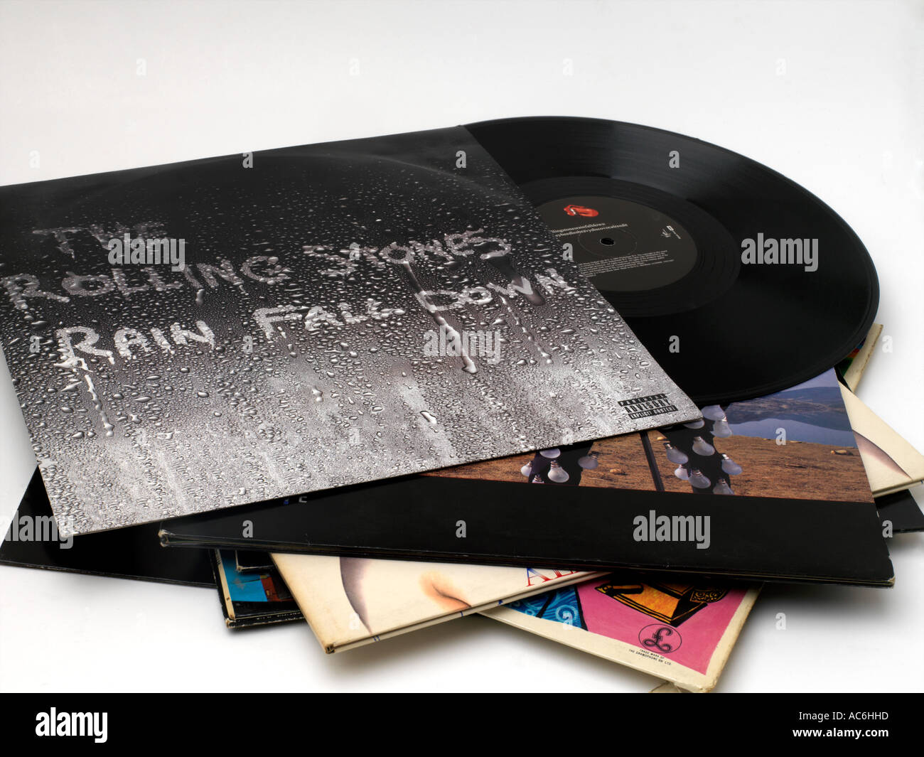 Pile of Vinyl Records Stock Photo - Alamy