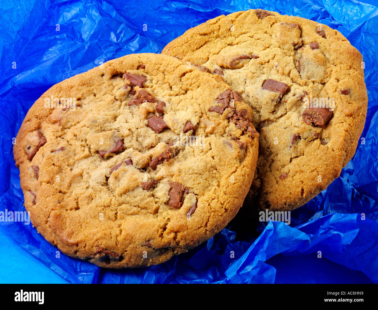 TWO CHOCOLATE CHIP COOKIES Stock Photo - Alamy