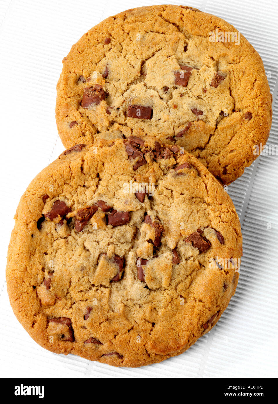 TWO CHOCOLATE CHIP COOKIES Stock Photo - Alamy