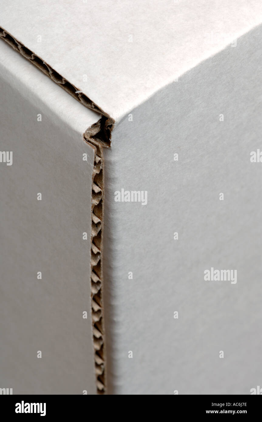Corner of a cardboard box Stock Photo - Alamy