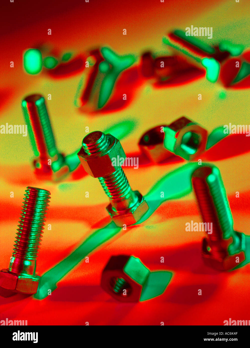 Nuts and Bolts version 2D Stock Photo - Alamy