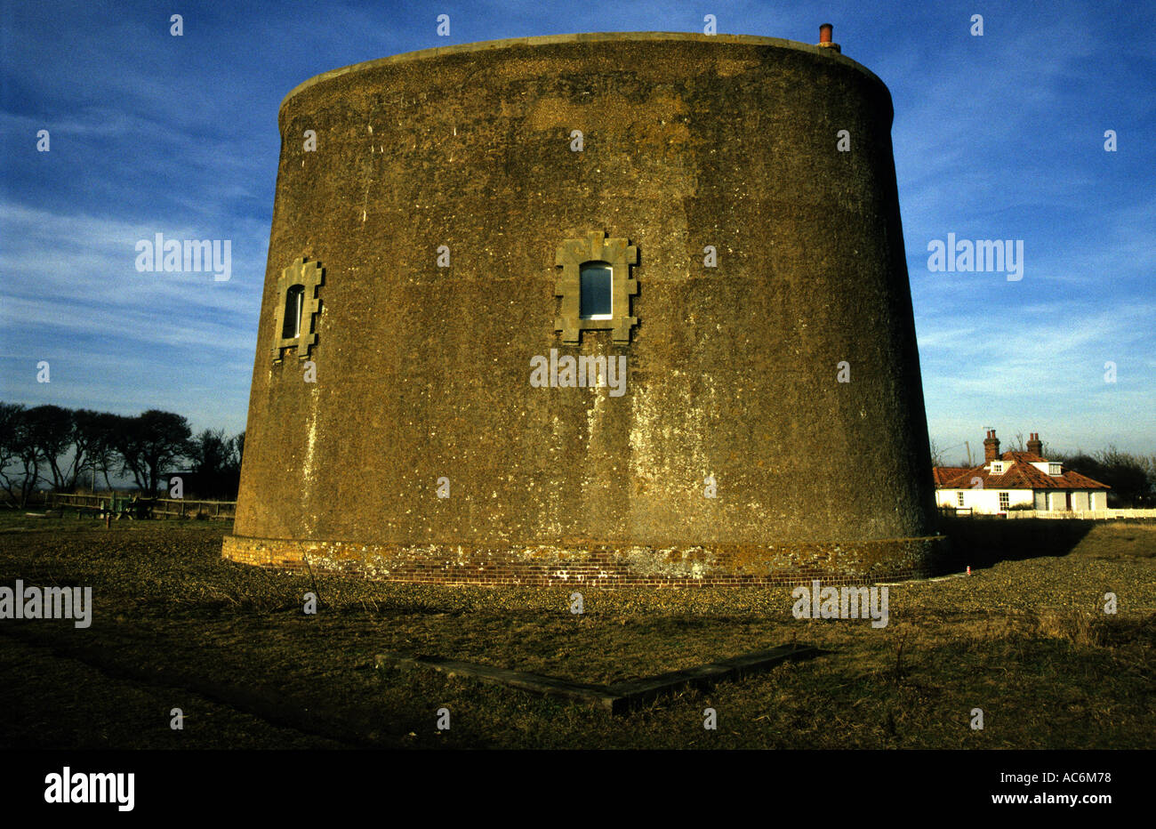 Martello Tower at East Lane Bawdsey which under threat from coastal ...