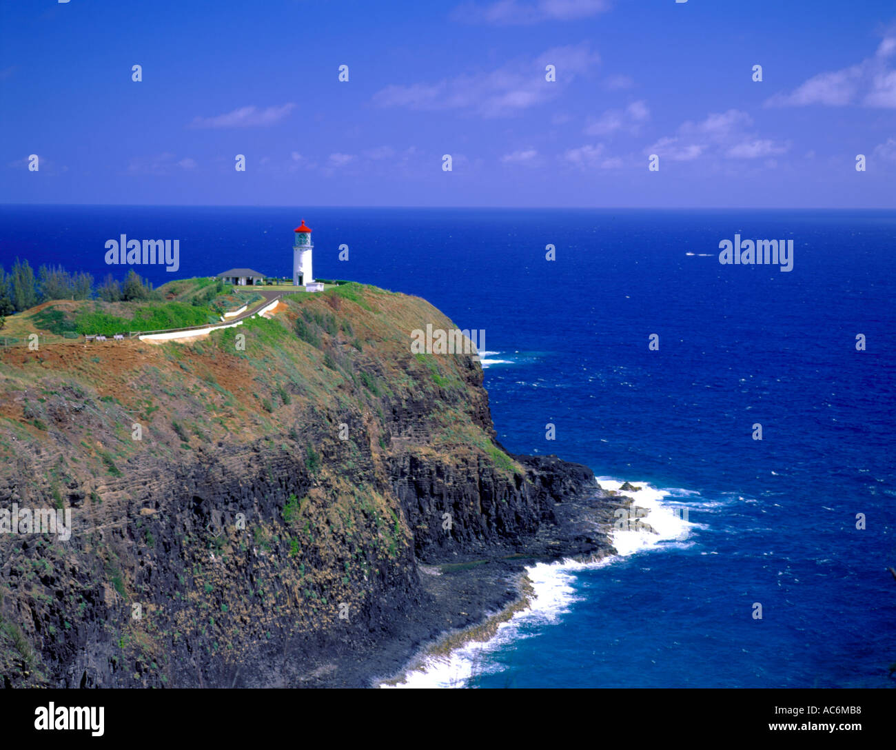 Kauai HI: Kilauea Point lighthouse on Kauai's north shore Stock Photo ...