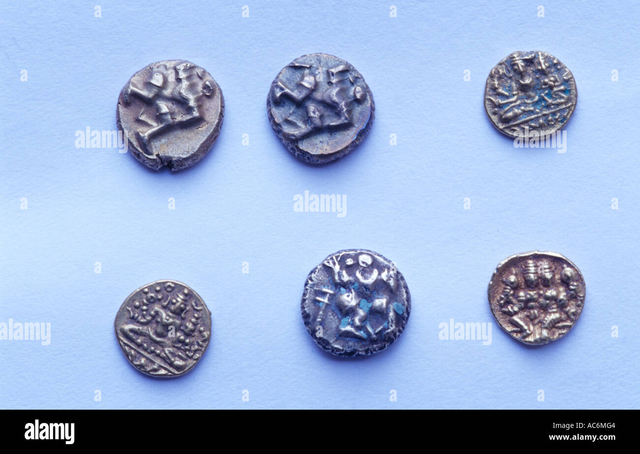 LEAD COINS OF SATAVAHANAS STATE MUSEUM HYDERABAD ANDHRA PRADESH Stock ...