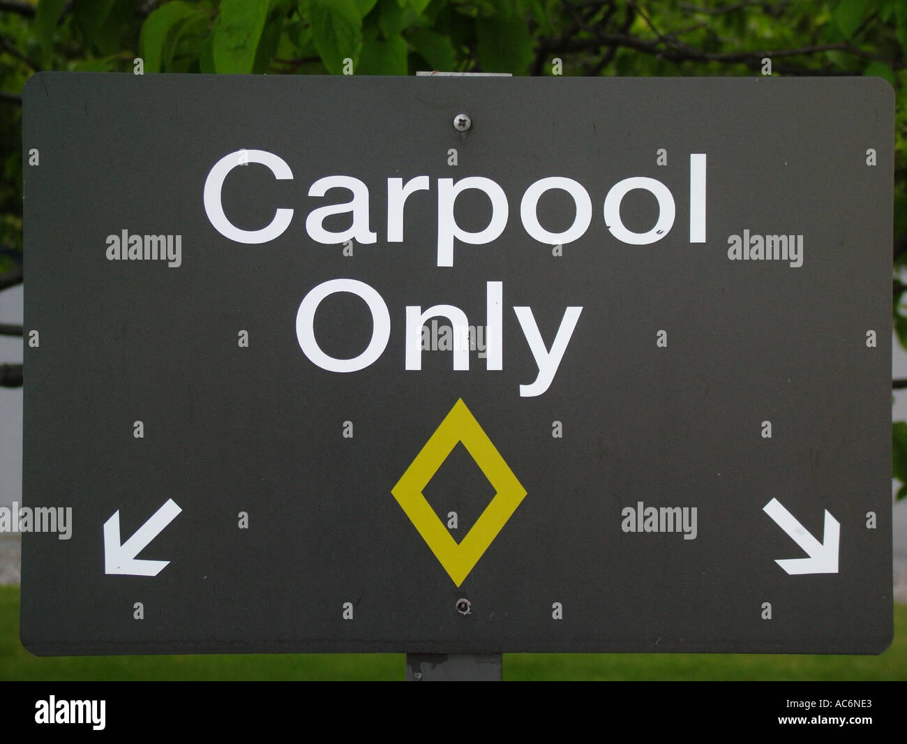 AJD42843, parking sign, carpool only Stock Photo - Alamy