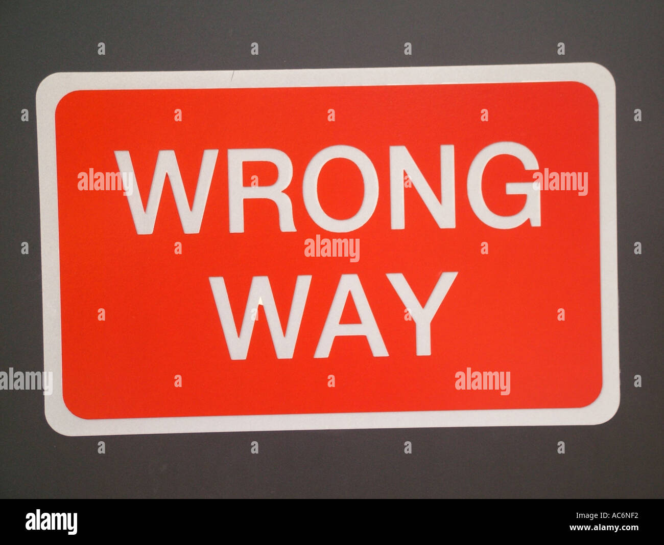 AJD42848, road sign, Wrong Way Stock Photo - Alamy