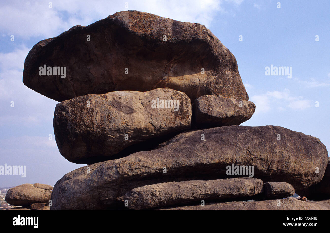 ROCK FORMATIONS NEAR HYDERABAD ANDHRA PRADESH Stock Photo - Alamy