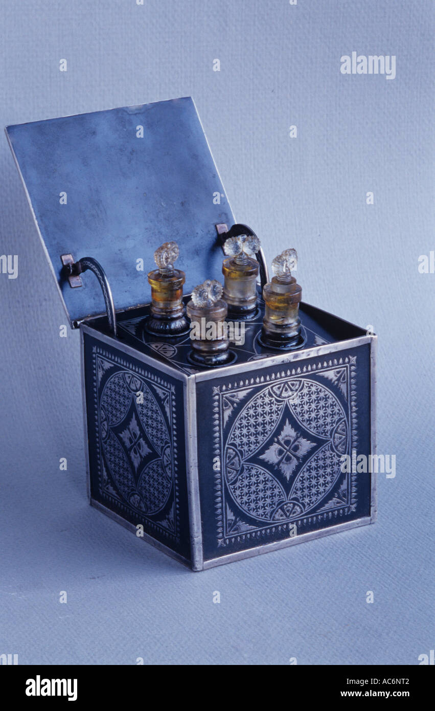 PERFUMES IN OLD BIDRI BOX ANDHRA PRADESH Stock Photo - Alamy