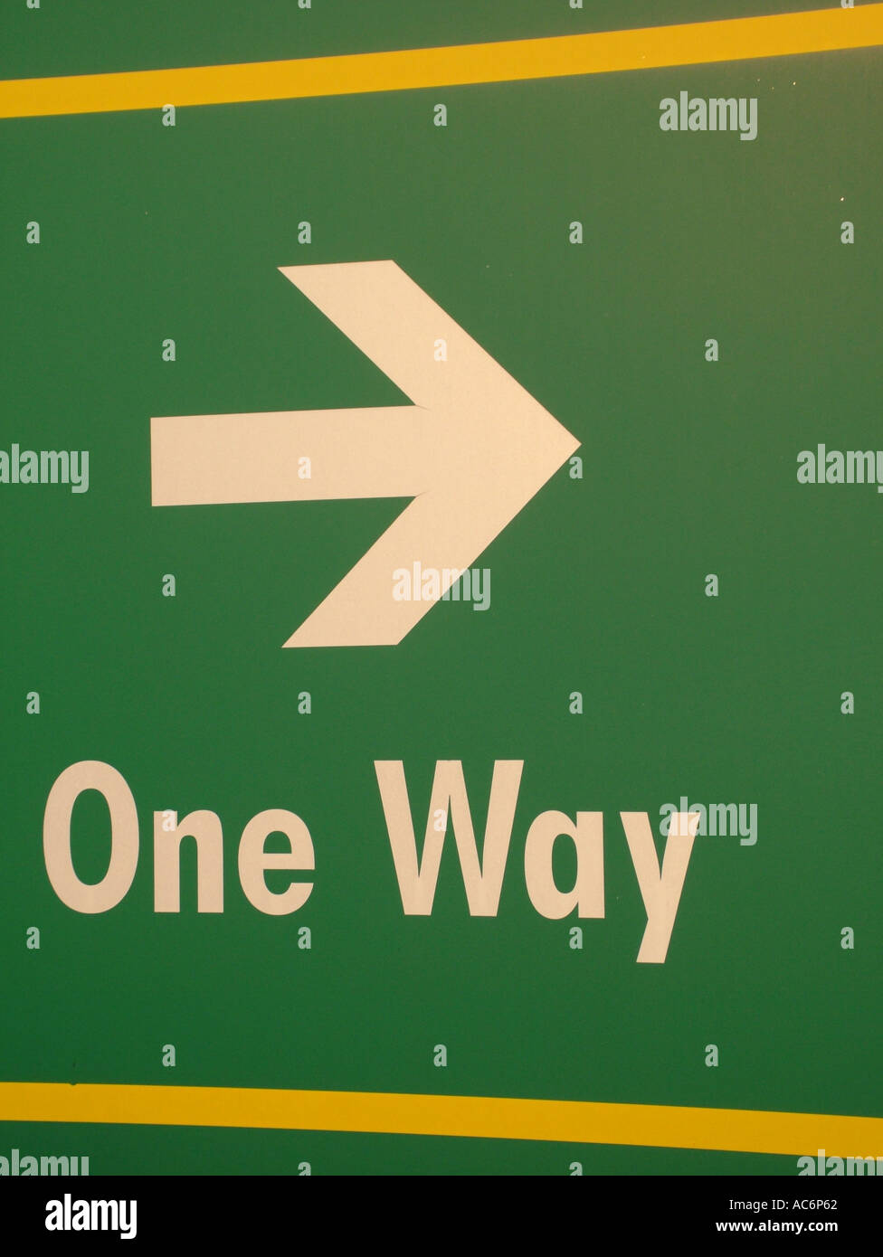 AJD42882, road sign, One Way Stock Photo - Alamy