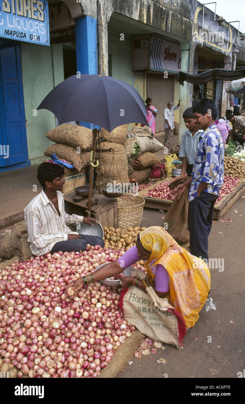 Market Mapusa Goa India Stock Photo - Alamy