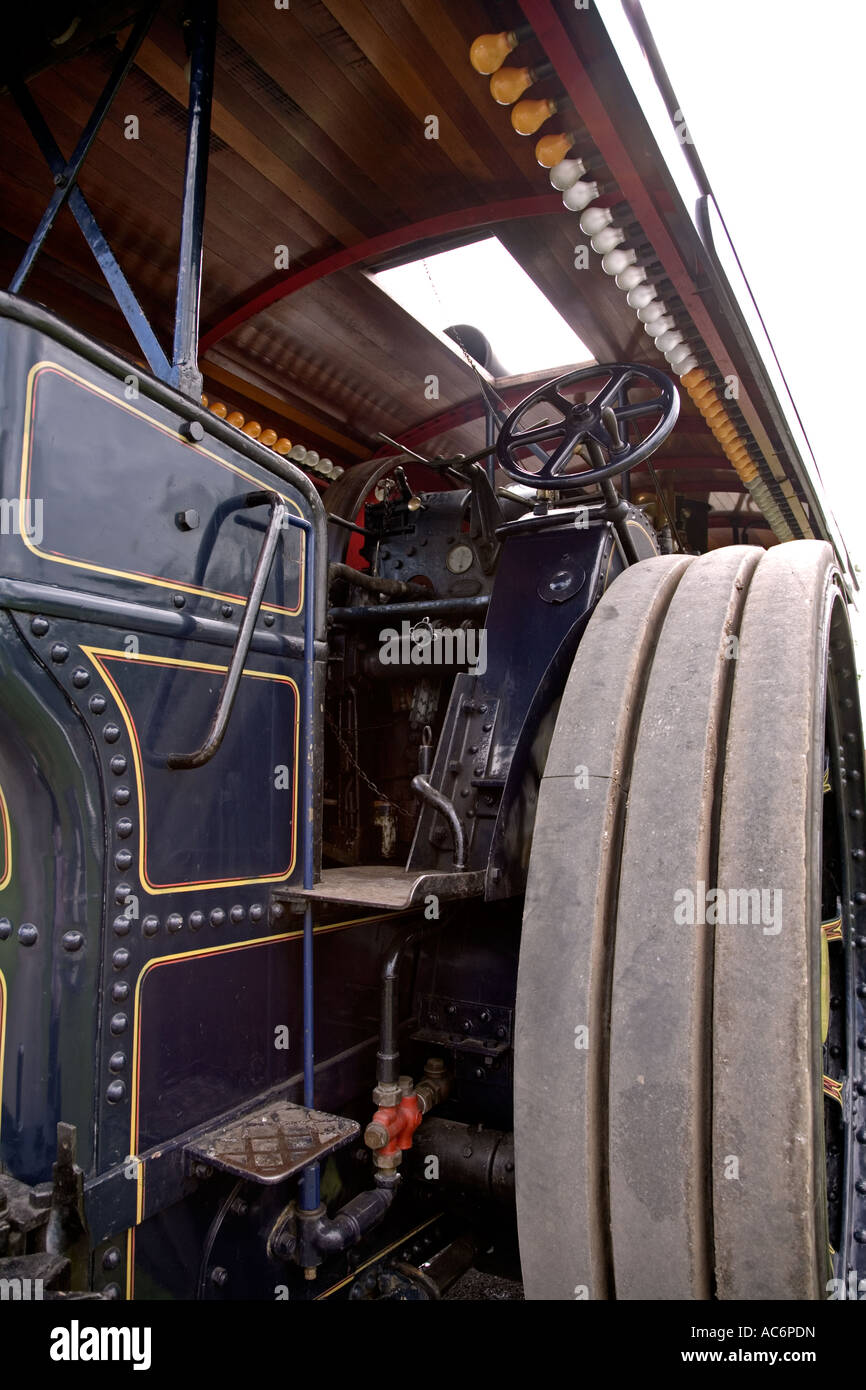 Close-up detail of old steam engine cab Stock Photo - Alamy