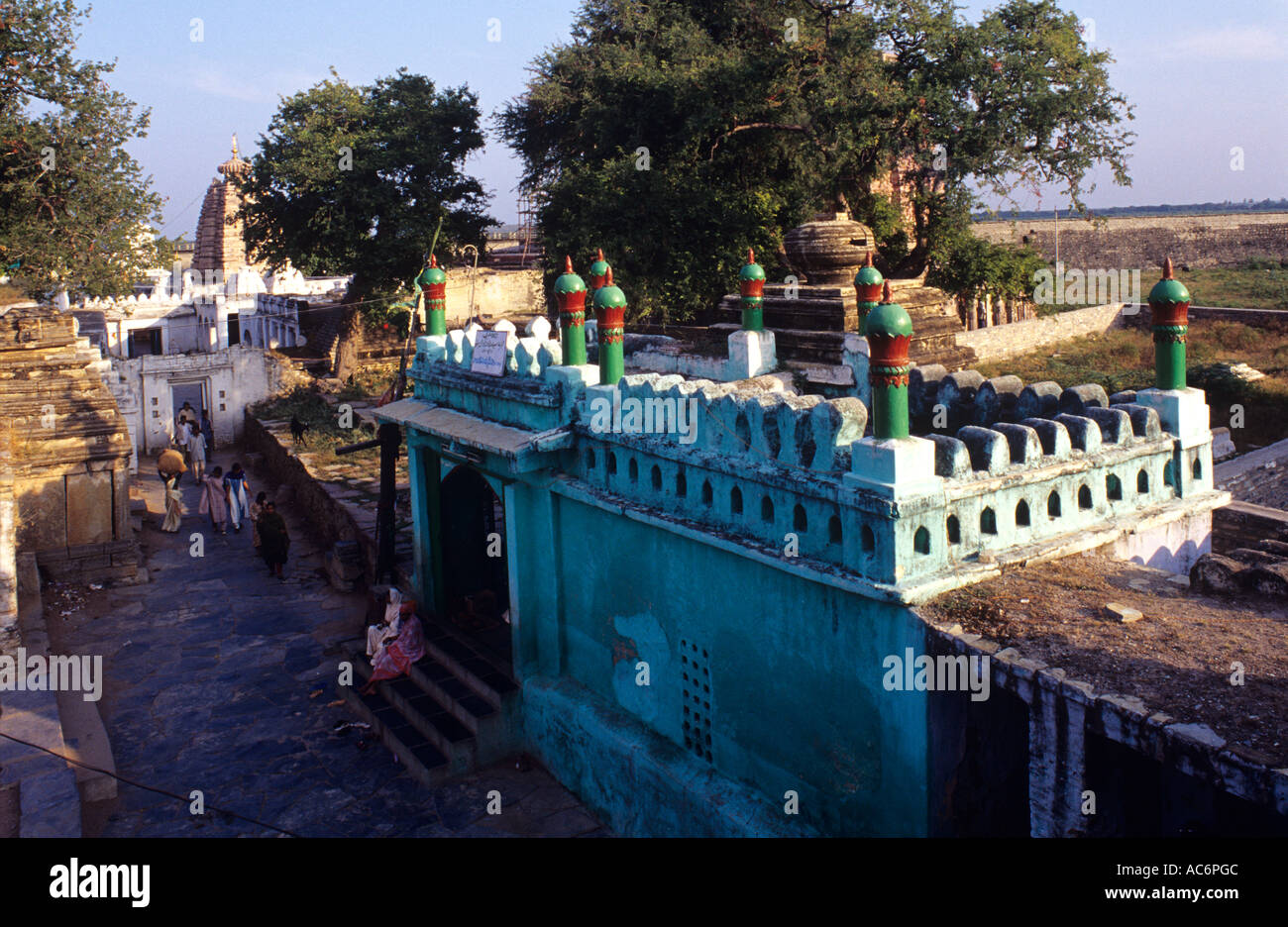 TEMPLE AND MOSQUE IN NAVABRAHMA TEMPLE COMPLEX ALAMPUR ANDHRA PRADESH ...