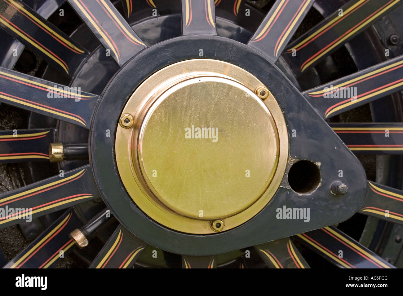Close-up of wheel of steam engine Stock Photo - Alamy