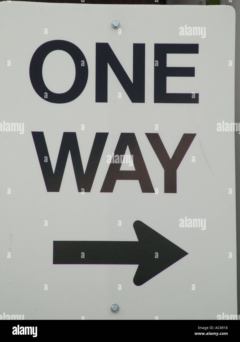 AJD42945, road sign, One Way Stock Photo - Alamy