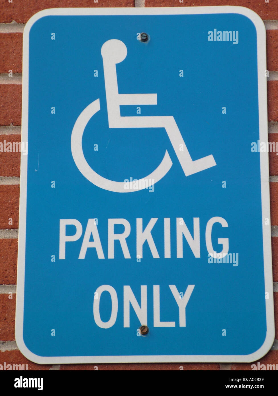 AJD42959, parking sign, Handicap Parking Only Stock Photo - Alamy