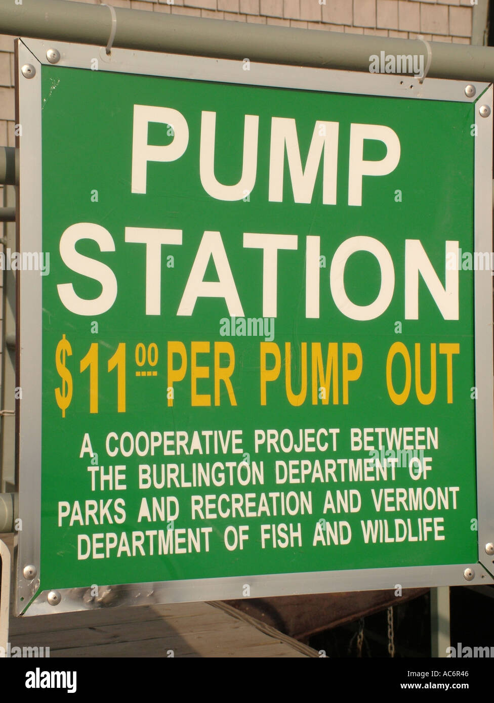 AJD42978, sign, Pump Station, Parks and Recreation Stock Photo - Alamy