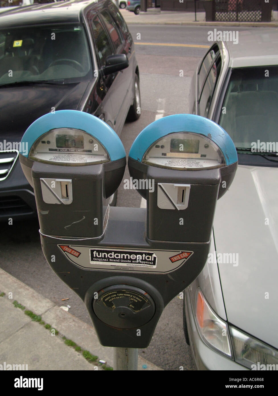 AJD42995, parking meter, double, pay and park Stock Photo - Alamy
