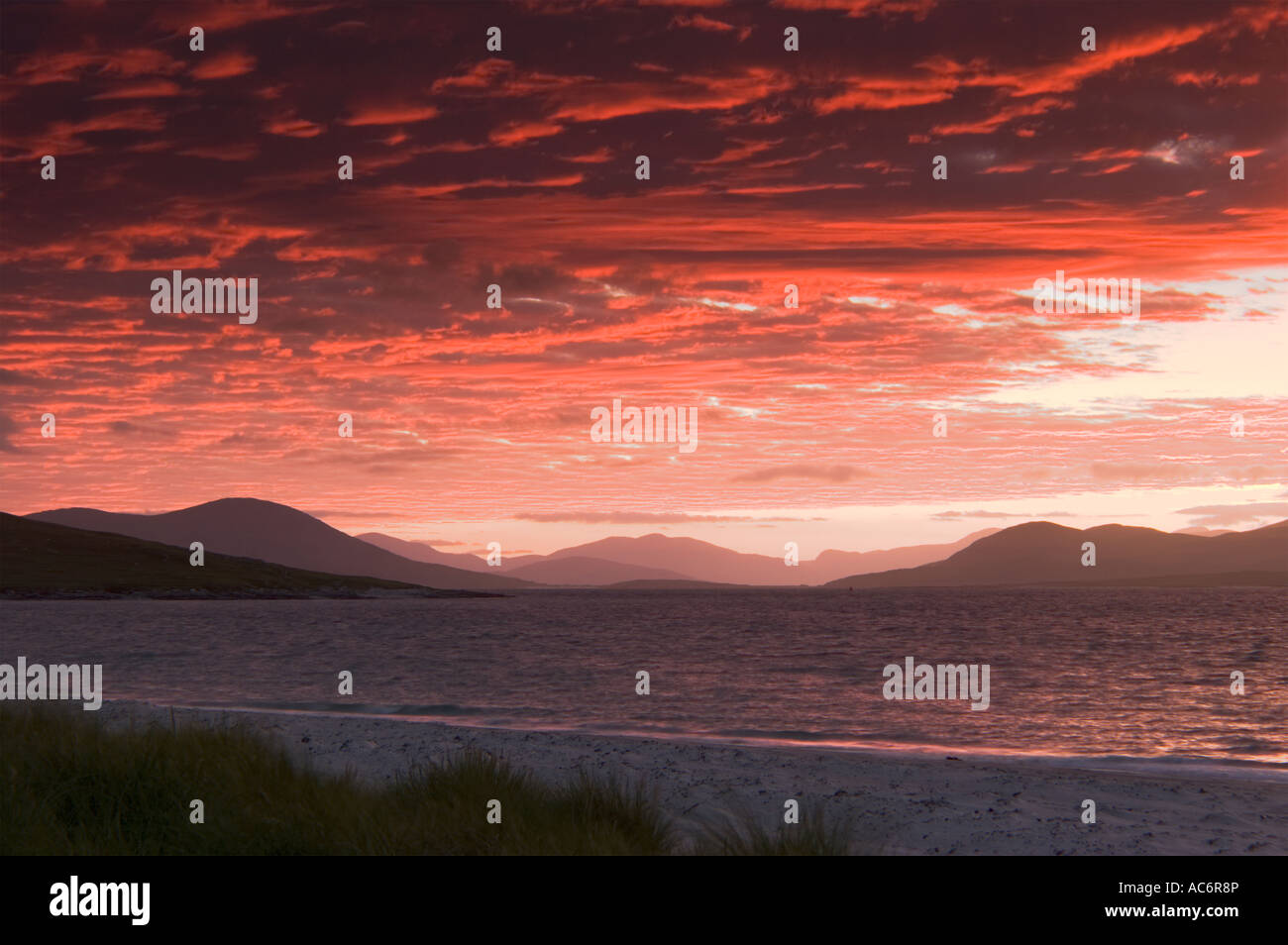 Fiery red sunset scotland hi-res stock photography and images - Alamy