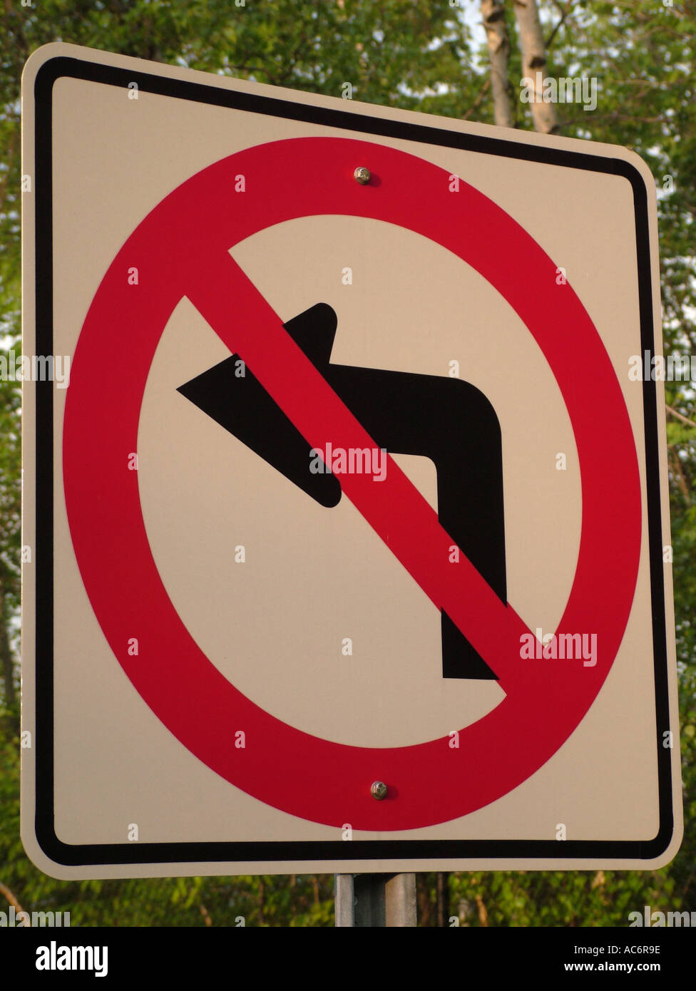 AJD43007, road signs, No Left Turn Stock Photo - Alamy