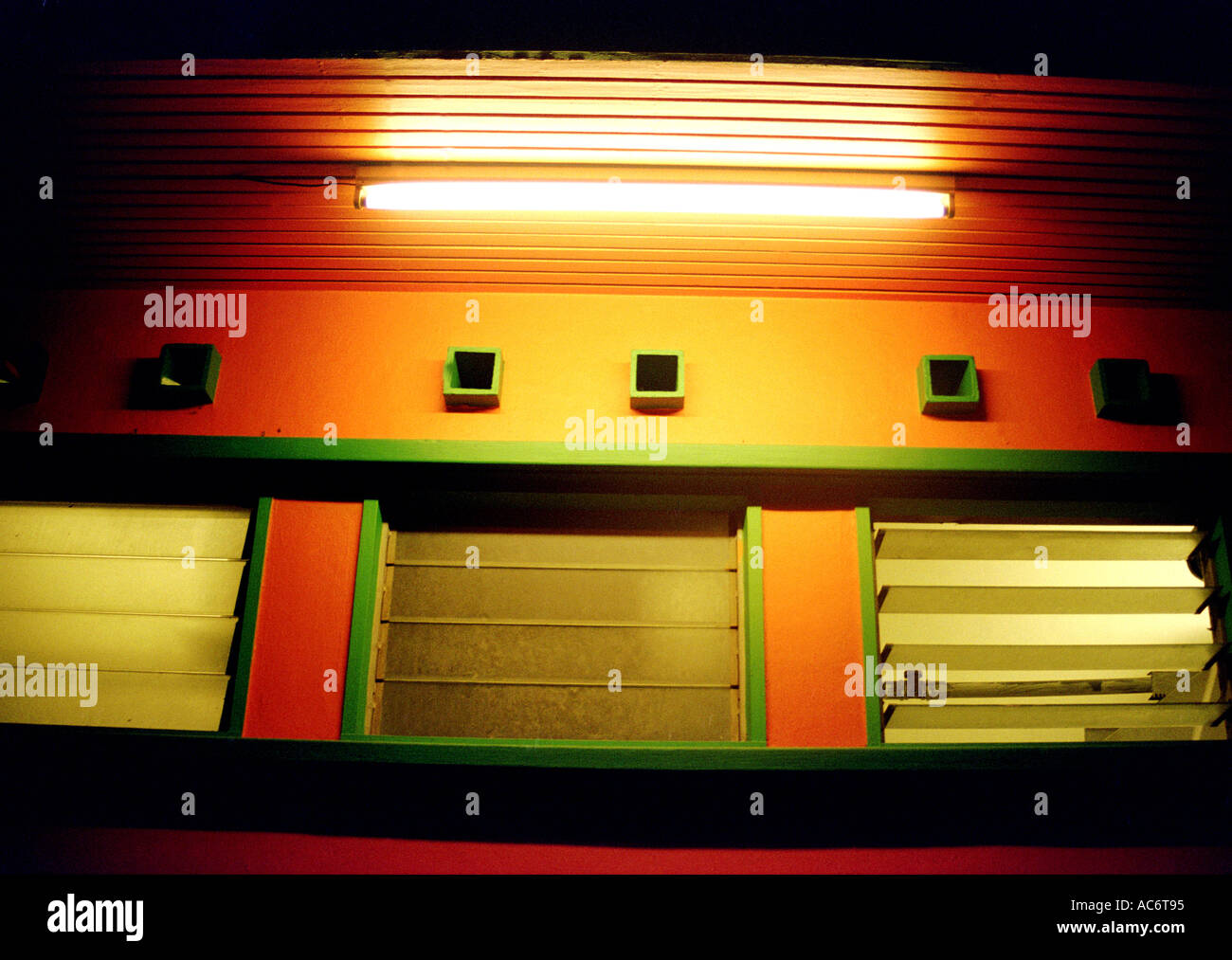 BRIGHTLY LIT BUILDING PENANG ISLAND MALAYSIA BAPN640 Stock Photo - Alamy