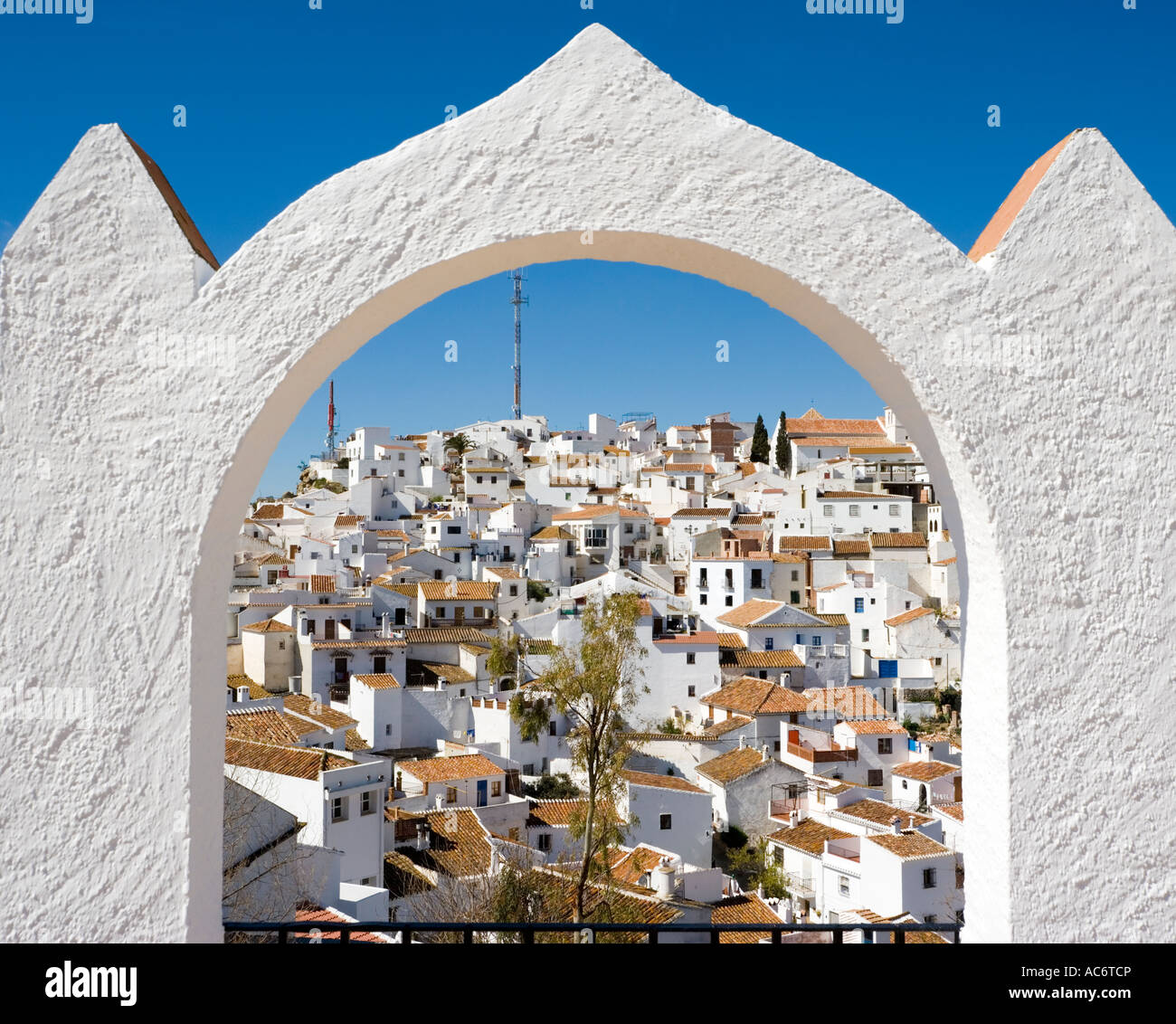 Comares Malaga Province Spain Overall view of village Stock Photo - Alamy