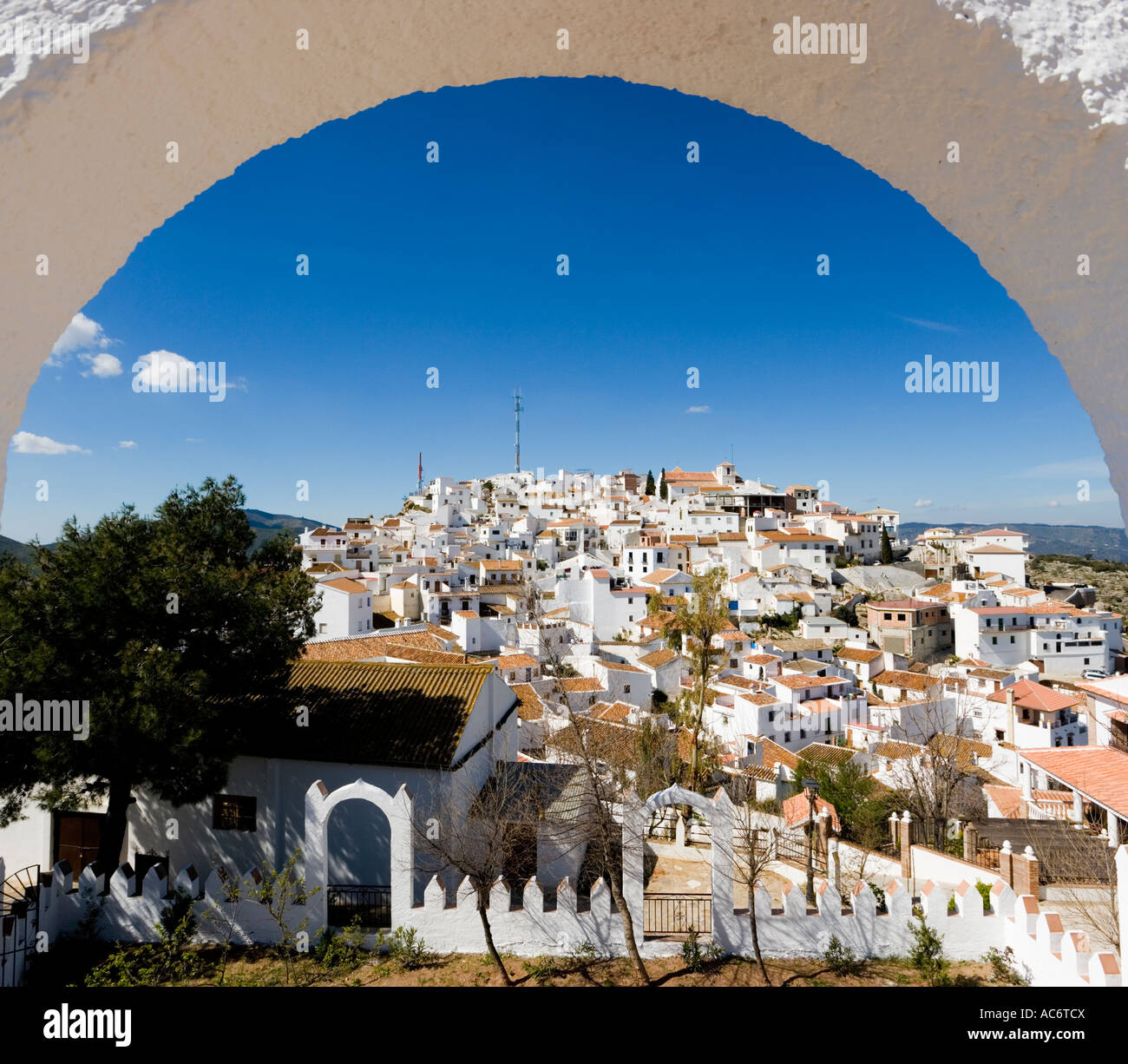 Comares Malaga Province Spain Overall view of village Stock Photo - Alamy