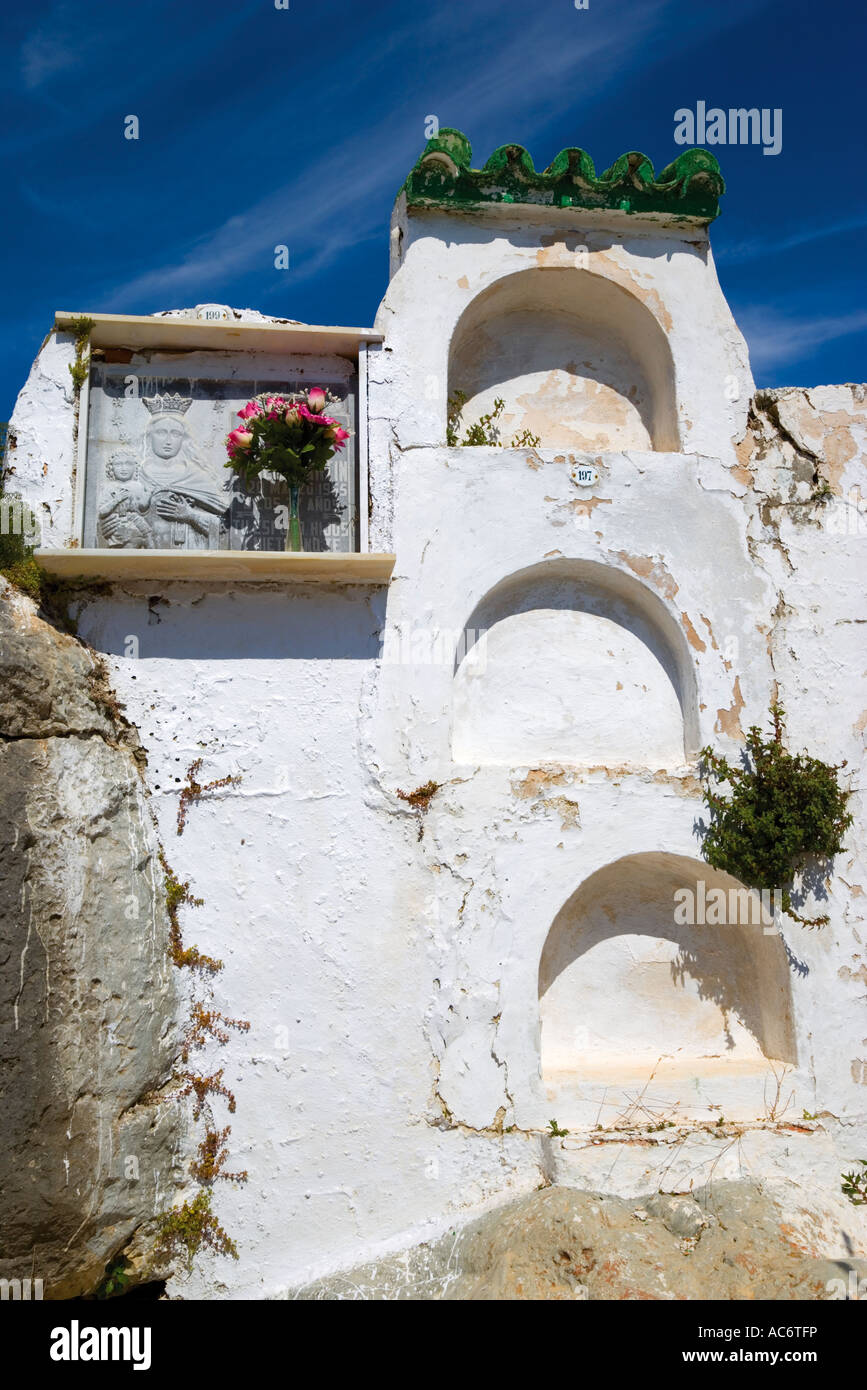 Comares Malaga Province Spain Typical Spanish cemetery with niches ...