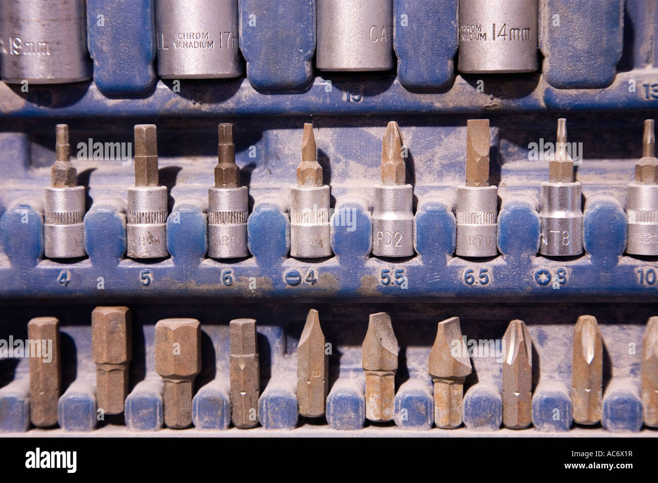 Selection of bits for electric screwdriver or drill Stock Photo - Alamy