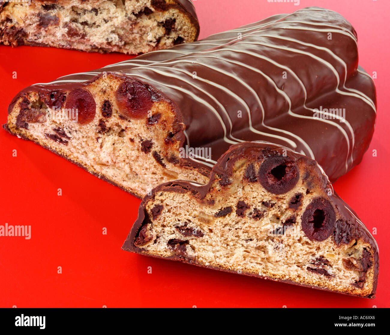 CHOCOLATE STOLLEN CAKE Stock Photo - Alamy