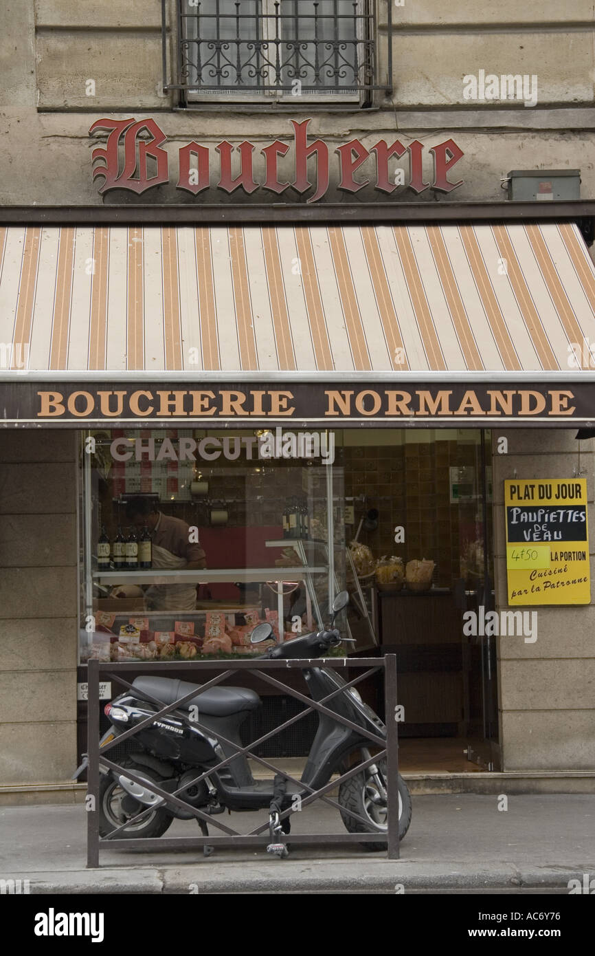 Boucherie or butcher shop Paris France Stock Photo - Alamy