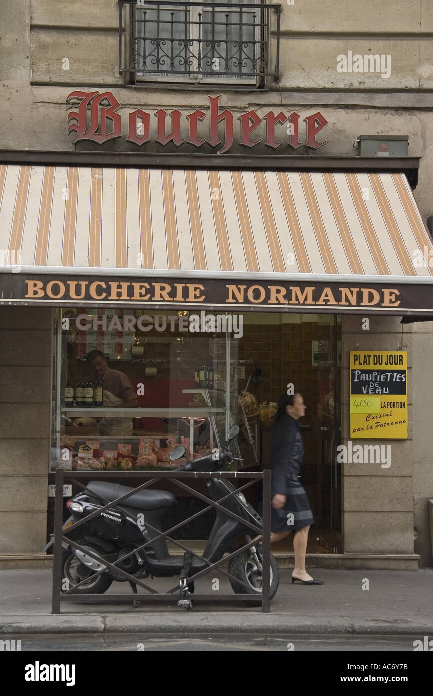 Paris france french butcher shop hi-res stock photography and images ...