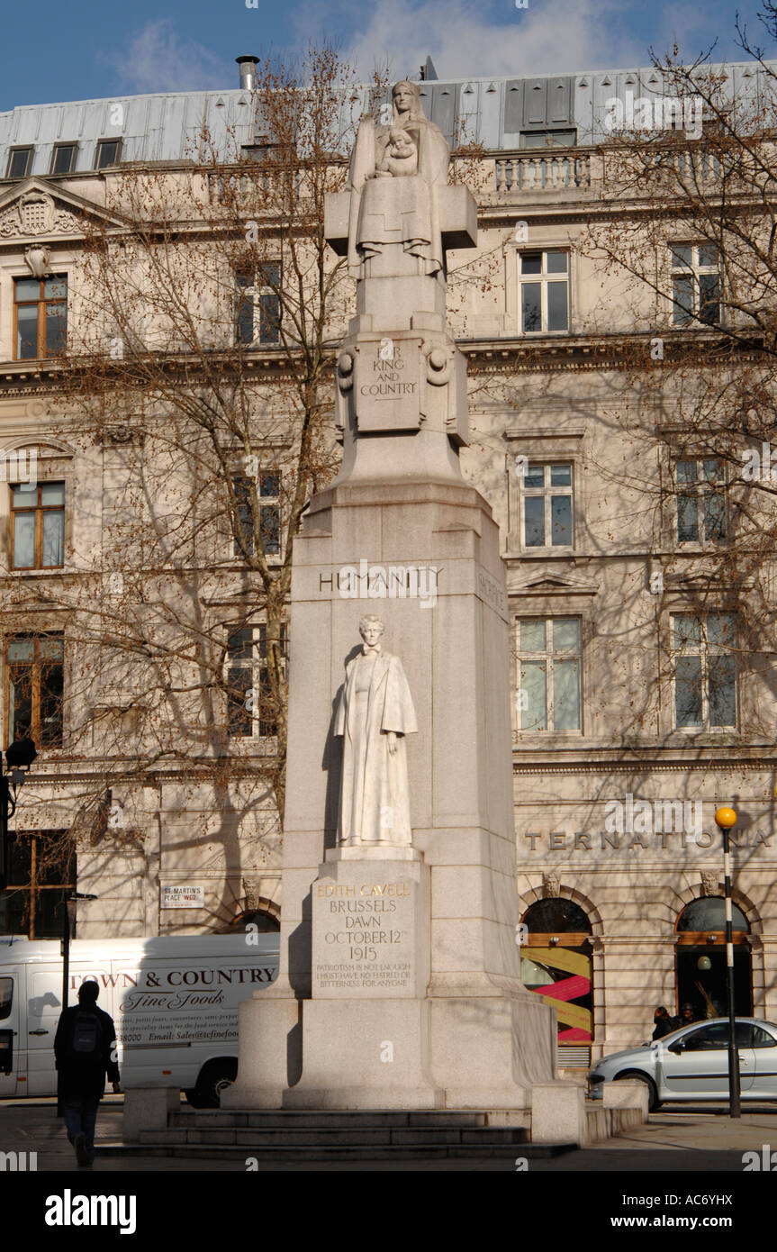 Edith Cavell statue london Stock Photo - Alamy