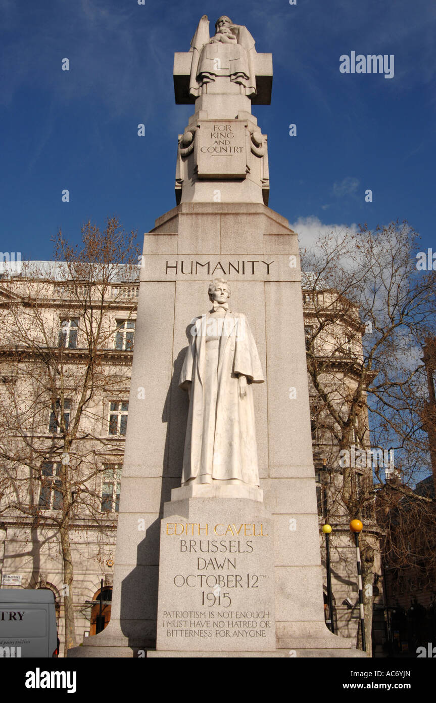 Edith Cavell statue london Stock Photo - Alamy