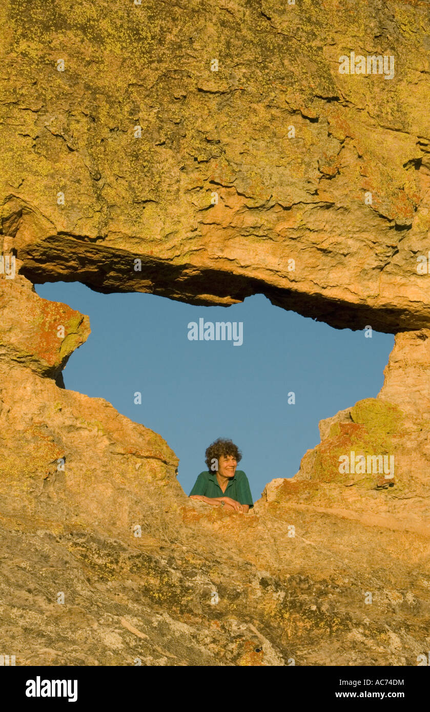 Madagascar, Isalo National Park, Sunset at La Fenetre or Window Stock ...