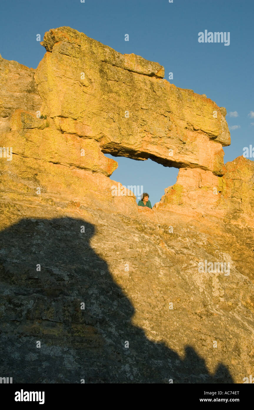 Madagascar, Isalo National Park, Sunset at La Fenetre or Window Stock ...