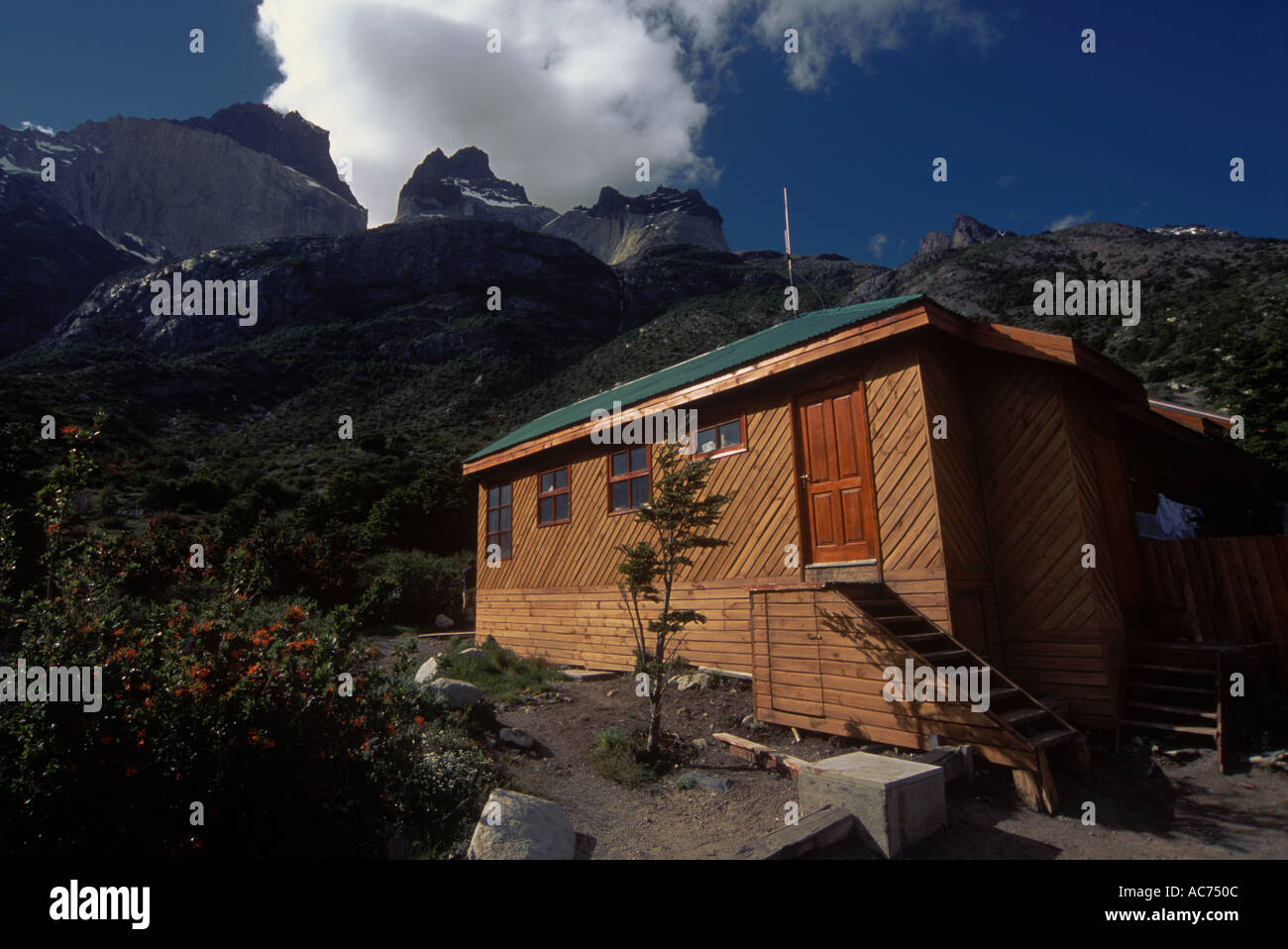 REFUGIO LOS CUERNOS which provides bunks and meals to backpackers in ...