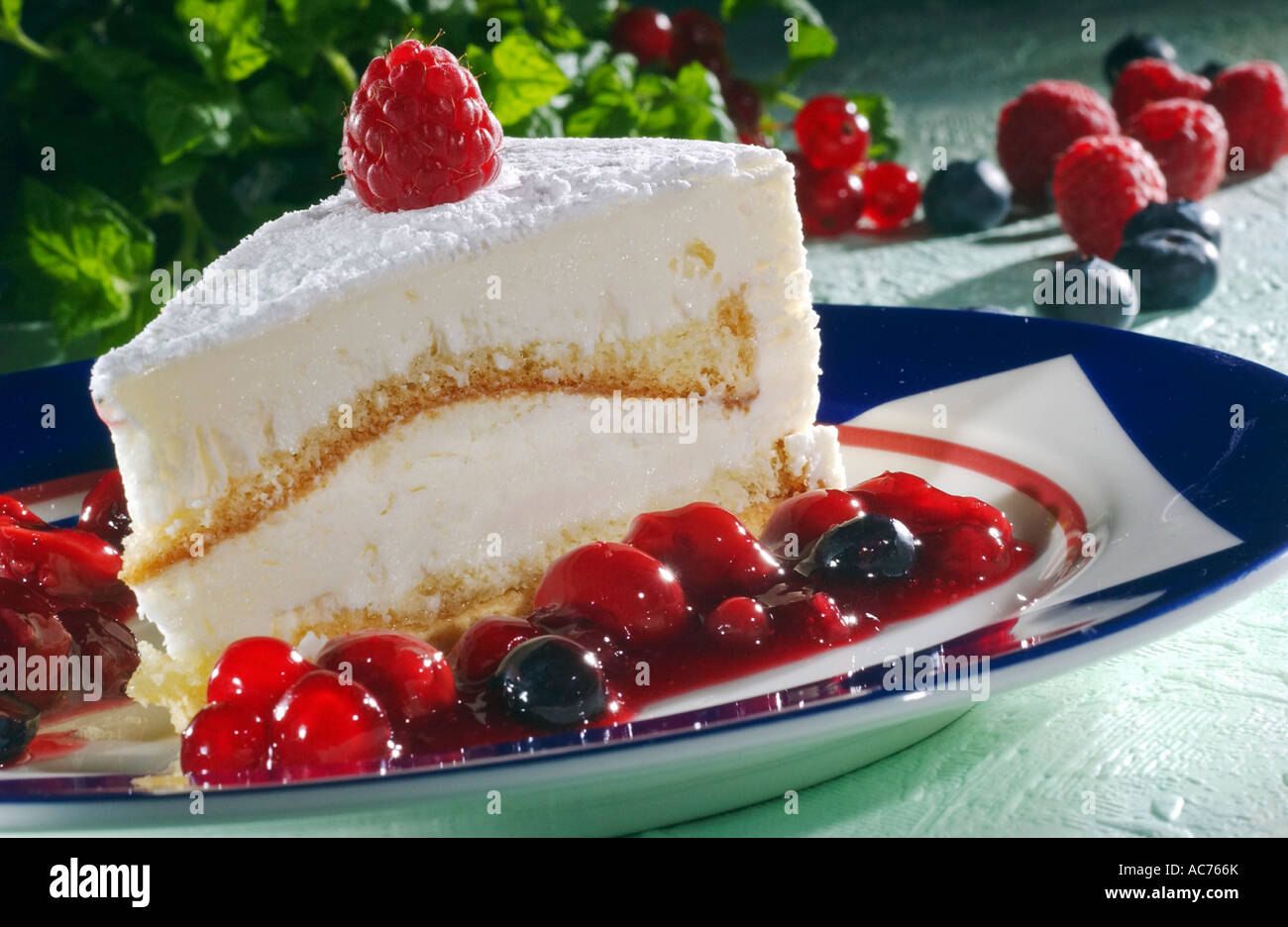 Summer fruit cream gateaux Stock Photo - Alamy