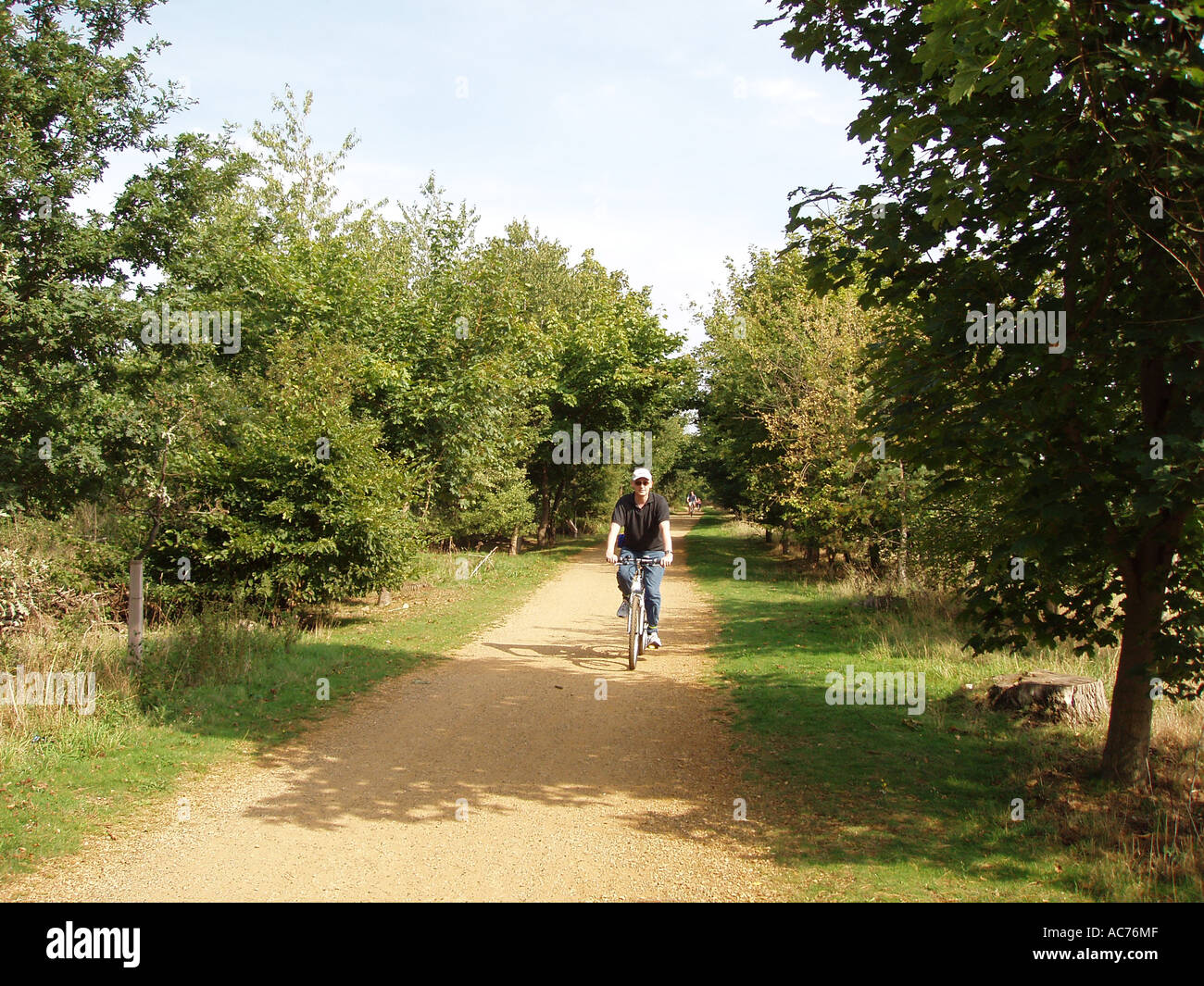 man cycling on route 51 Stock Photo - Alamy