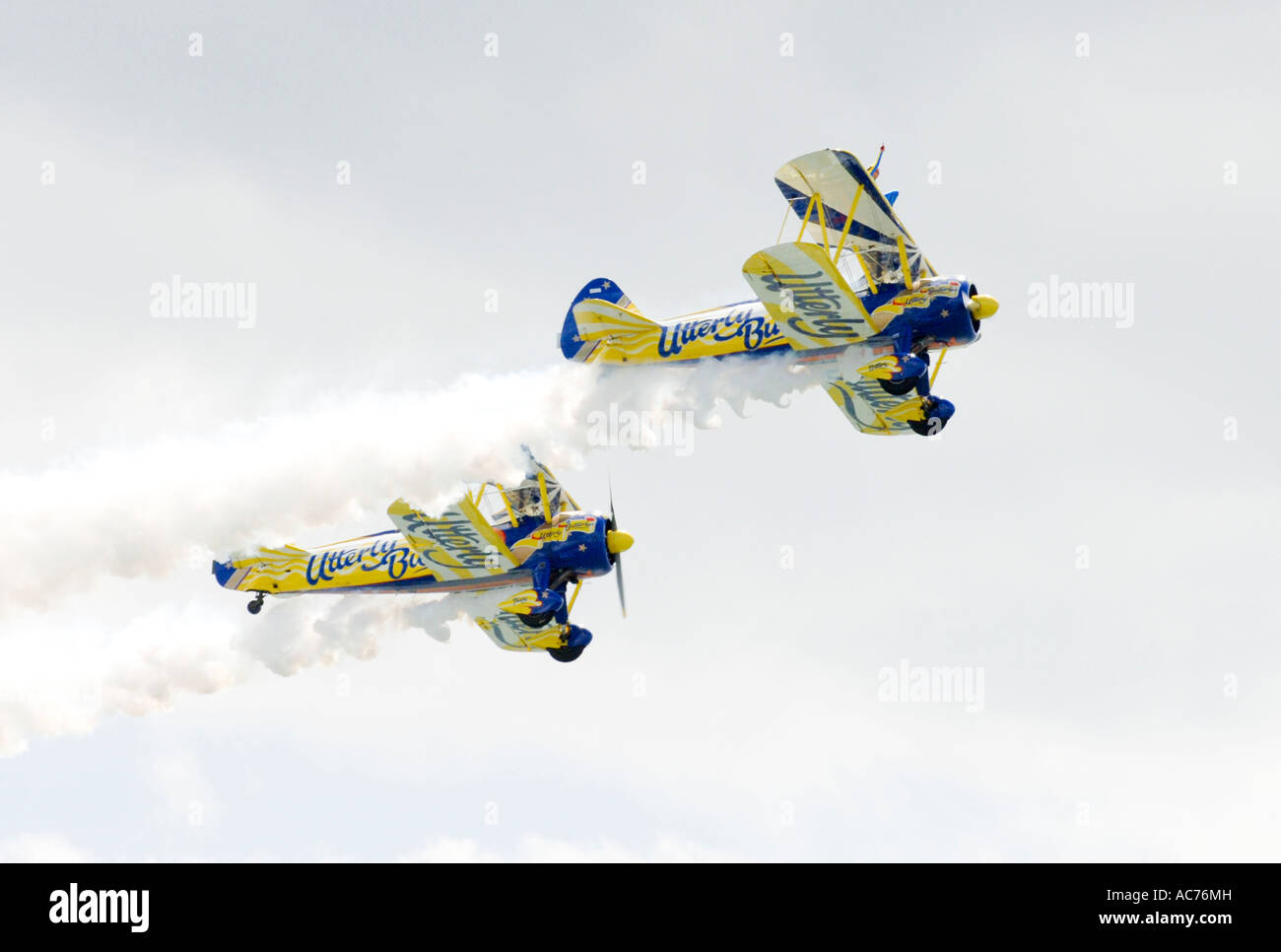 Utterly Butterly wingwalking display Stock Photo - Alamy